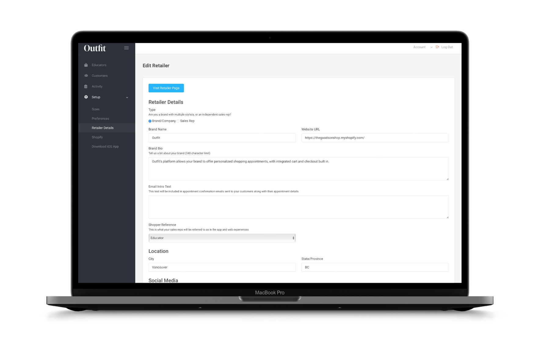 The different users, apps, pages and portals in Outfit – Outfit ...